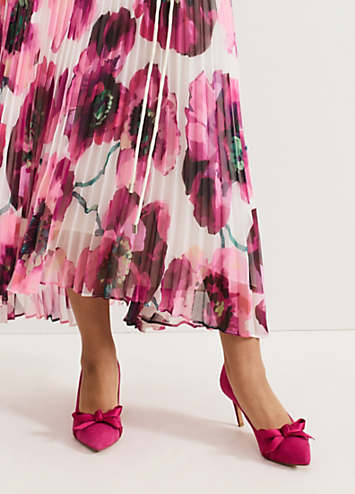 Pink Suede Bow Shoes by Phase Eight | Look Again