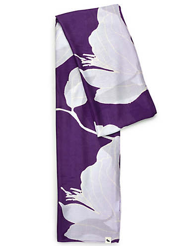 Radley Dark Plum Floral Scarf by Radley London | Look Again