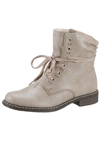 Rivet Detail Lace-Up Boots by Rieker | Look Again