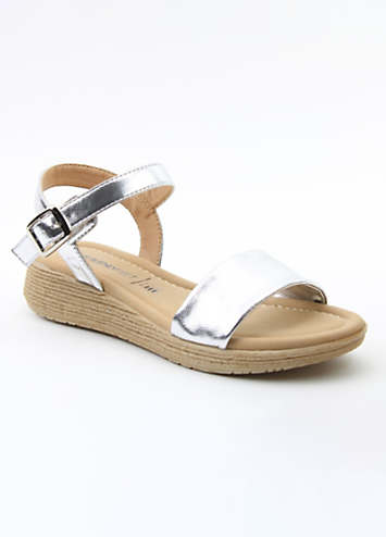Sara Silver Sandals by Heavenly Feet | Look Again
