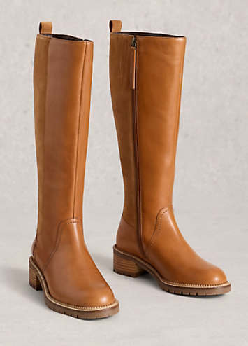 Serena Leather Knee High Boots by White Stuff | Look Again