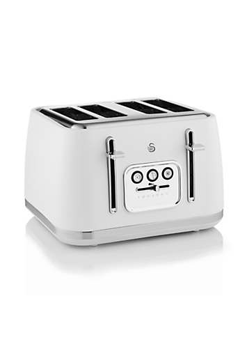 Serenity ST19024WHT 4 Slice Toaster with 6 Browning Levels - White by ...