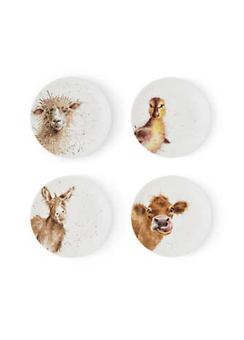 Set of 4 Coupe Side Plates by Wrendale Designs | Look Again