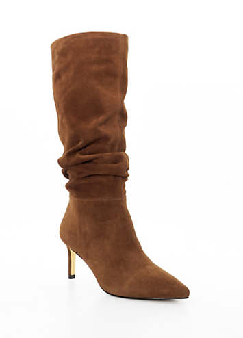 Slouch Brown Boots by Dune London | Look Again