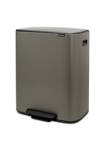 Steel Bo 2x30 Litre Kitchen Pedal Bin by Brabantia | Look Again