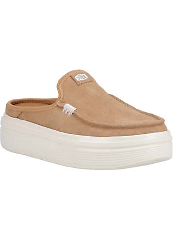 Tan Austin Lift Classic Mules by Hey Dude | Look Again