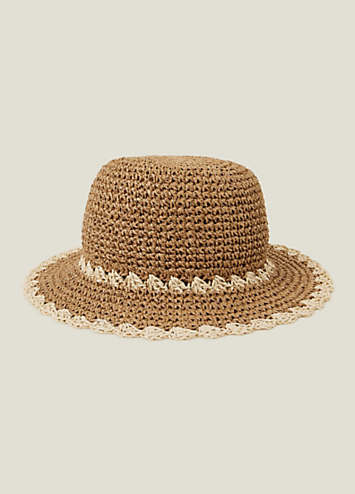 Two-Tone Scallop Edge Bucket Hat by Accessorize | Look Again