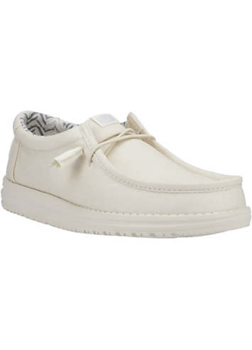 White Wally Canvas Shoes by Hey Dude | Look Again
