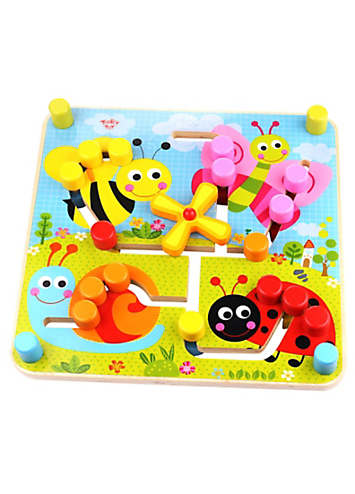 Wooden Reversible Maze Toy by Tooky Toy | Look Again