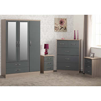 Zenith 3 Door 2 Drawer Wardrobe Bedroom Set | Look Again
