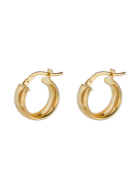 9ct solid gold huggie earrings store