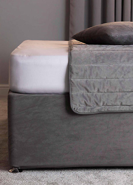 Faux Suede 48 cm Base Wrap Valance by Belledorm | Look Again