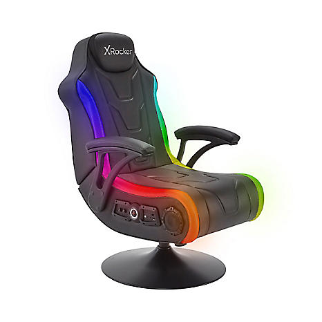 Monsoon RGB 4.1 Stereo Audio Gaming Chair with Vibrant LED Lighting by X Rocker Look Again