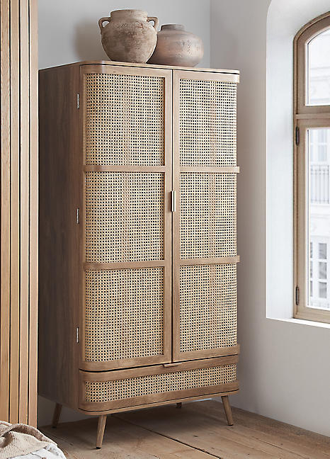Birlea Noah 2 Door Rattan Wardrobe by Birlea
