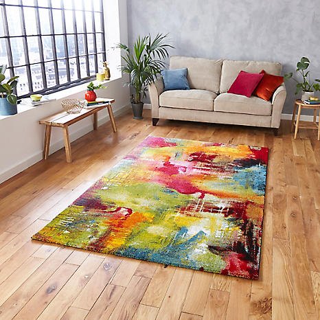 Rainbow Splash Rug | Look Again