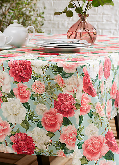 RHS Rose Garden 100 Indoor Outdoor Table Cloth Look Again
