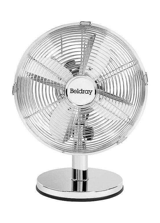 10 Inch Desk Fan - Chrome by Beldray | Look Again