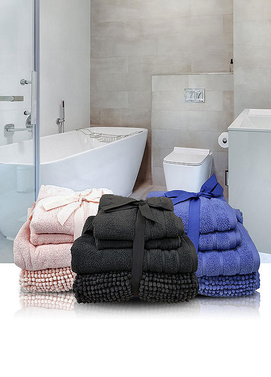 4 Piece Bath Mat & Towel Bale by Allure | Look Again
