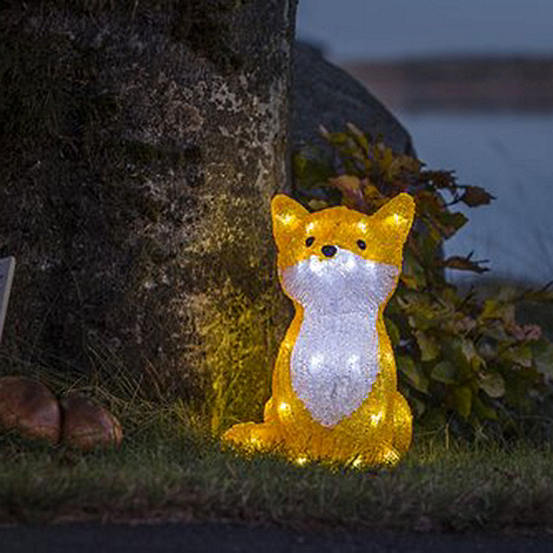 Acrylic Sitting Fox LED by Konstsmide | Look Again