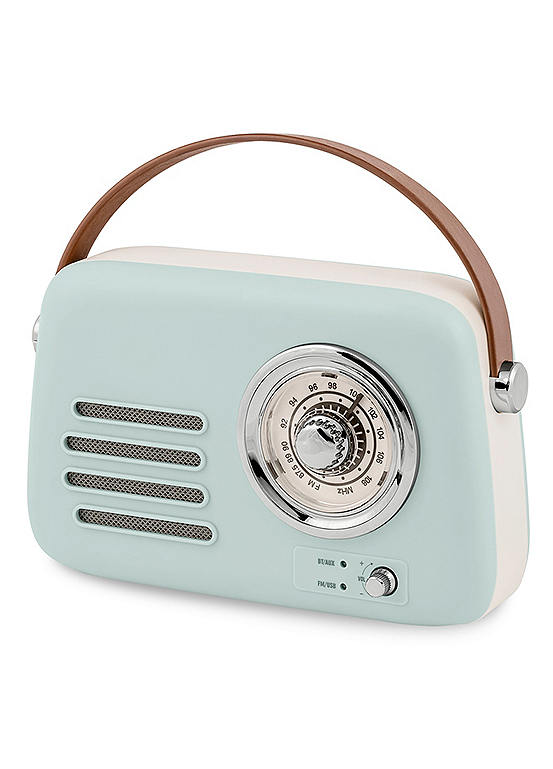Active Retro Radio Speaker - Light Blue by Reflex | Look Again