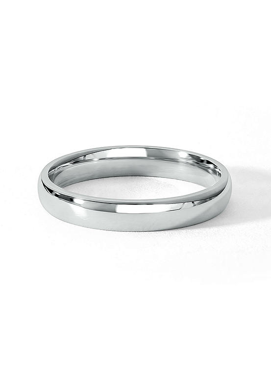 Amory Platinum 3mm Heavy Court Unisex Wedding Ring by Created ...