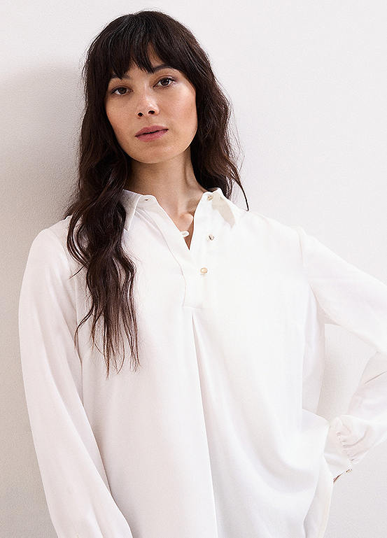Ashton Longline Ivory Shirt by Phase Eight | Look Again