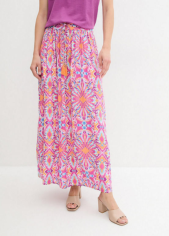 Batik Pattern Maxi Skirt by bonprix | Look Again
