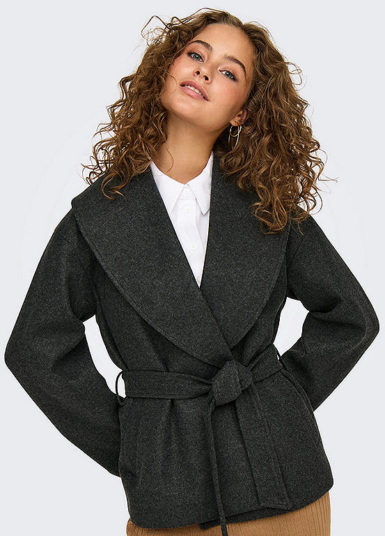 Belted Short Coat by Only | Look Again