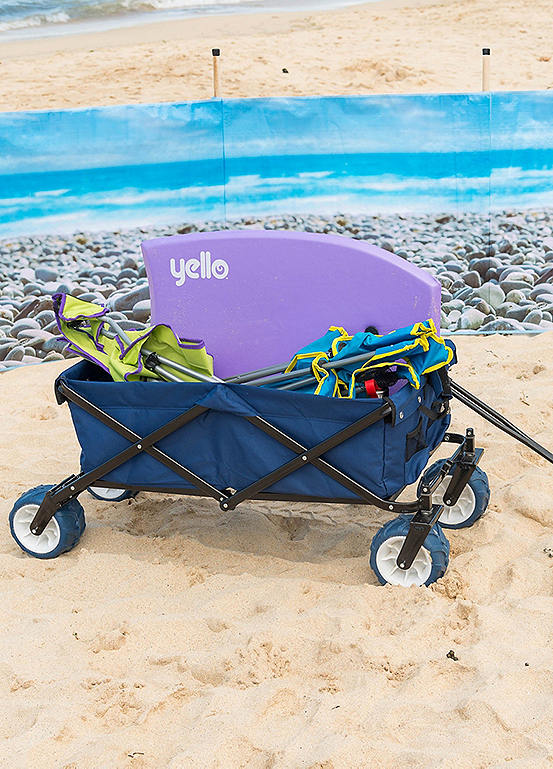 Blue Foldable Beach & Camping Trolley by Yello | Look Again
