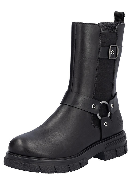 Buckle Strap Biker Boots by Rieker | Look Again