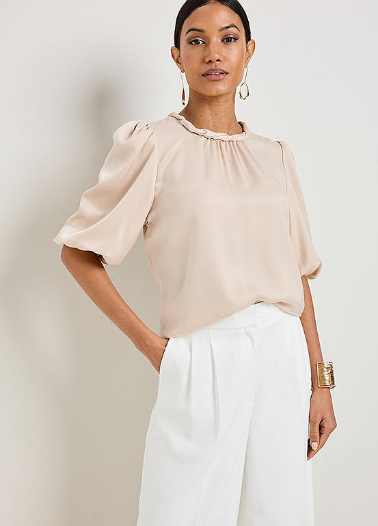 Champagne Satin Blouse by Kaleidoscope | Look Again