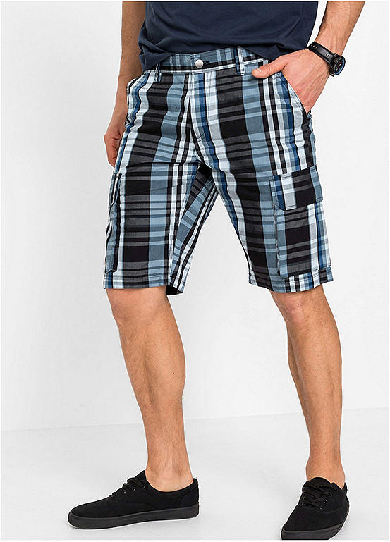 Checked Big Fit Cargo Shorts by bonprix | Look Again