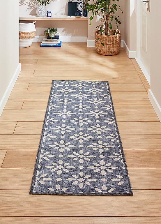 Coral Flower Runner by Think Rugs | Look Again