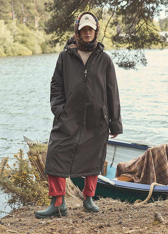 Coverall Oversized Fleece Lined Waterproof Coat by Joules | Look Again