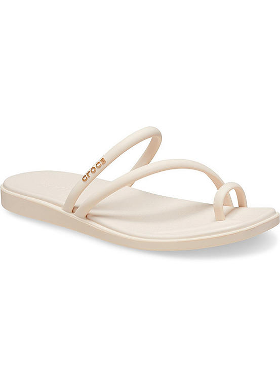 Cream Miami Toe Loop Sandals by Crocs | Look Again