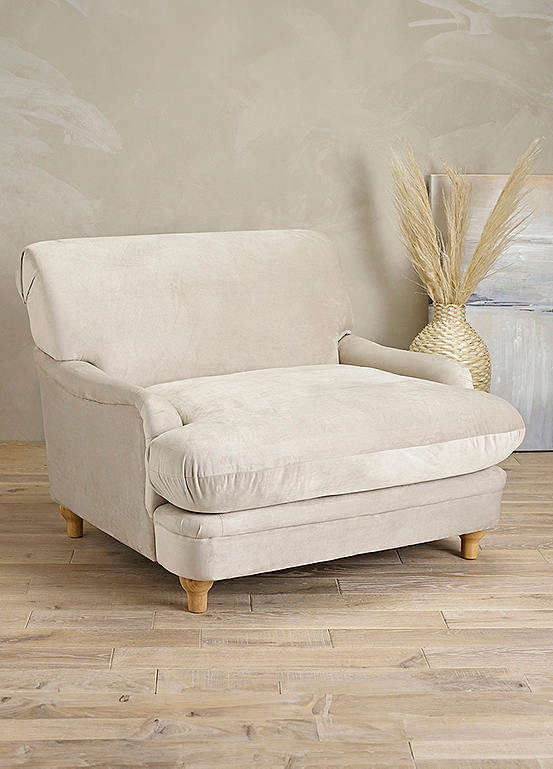 Devonshire Plush Velvet Cuddle Chair | Look Again