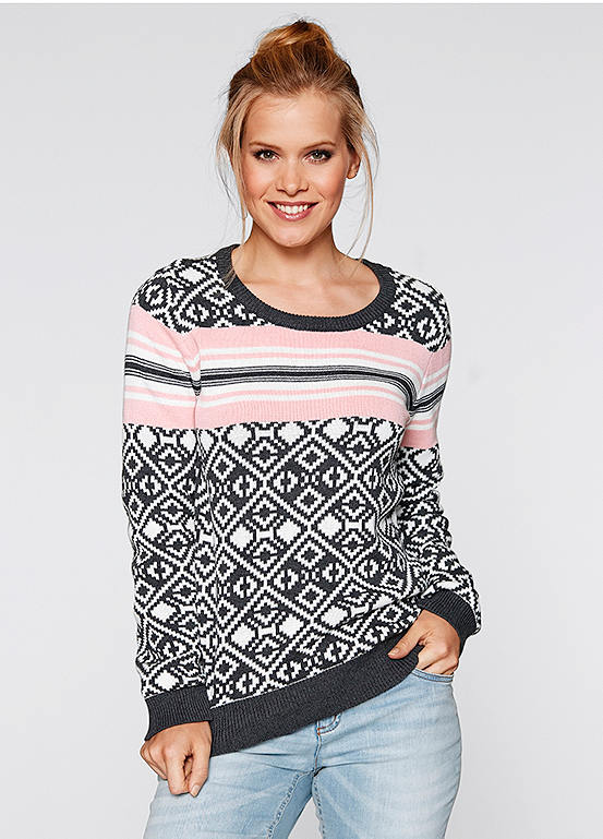 Diamond Pattern Jumper by bonprix | Look Again