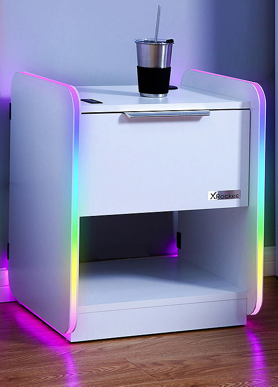 Electra Bedside Table - Wireless Charging & App Controlled LED Lights ...