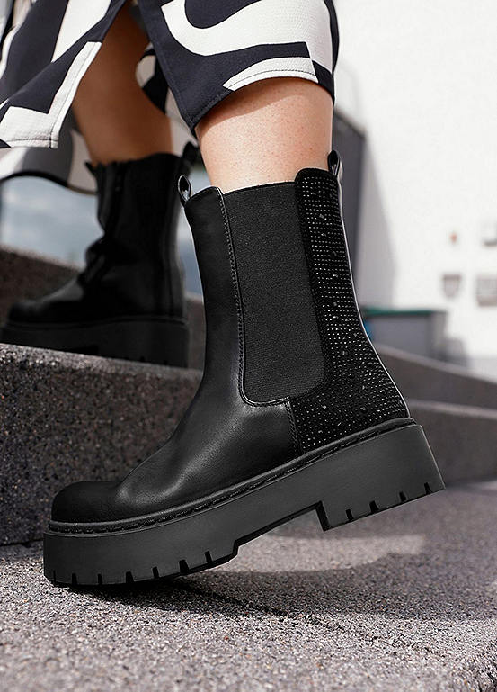Embellished Chelsea Boots by Aniston | Look Again