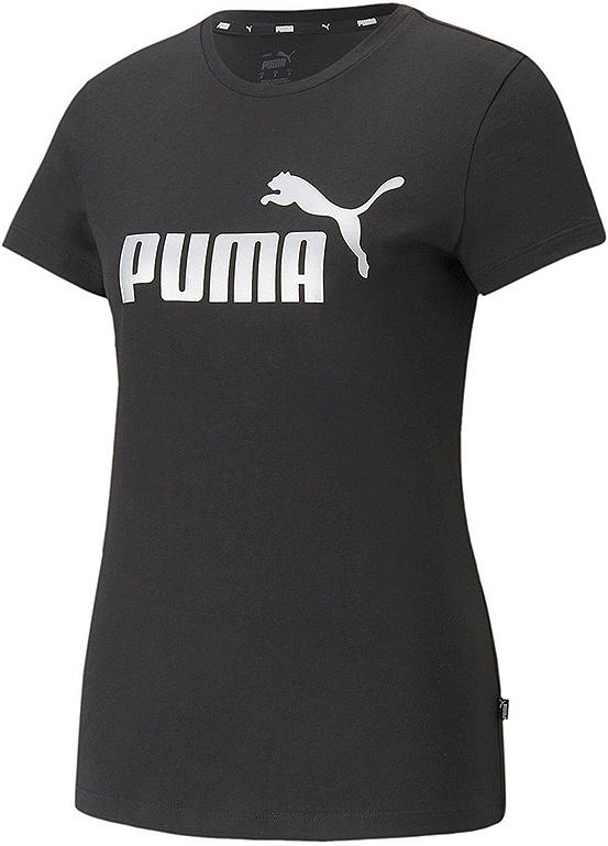 ESS+ Metallic Logo Sports T-Shirt by Puma | Look Again