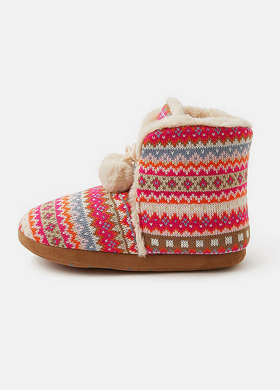 Fair Isle Slipper Boots by Accessorize | Look Again
