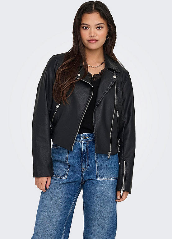 Faux Leather Biker Jacket by Only | Look Again