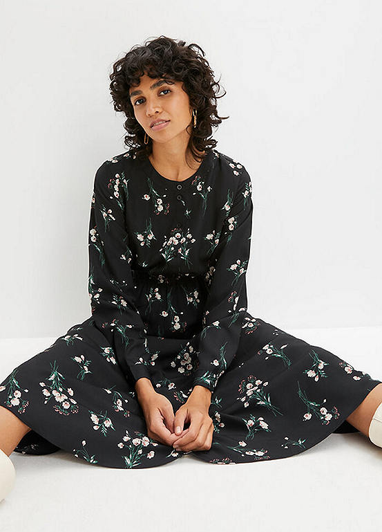 Floral Print Midi Dress by bonprix | Look Again