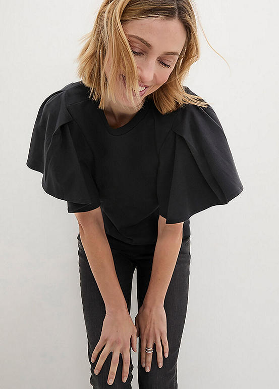 Fluted Sleeve Top by bonprix | Look Again