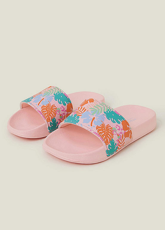 Girls Tropical Print Sliders by Accessorize | Look Again