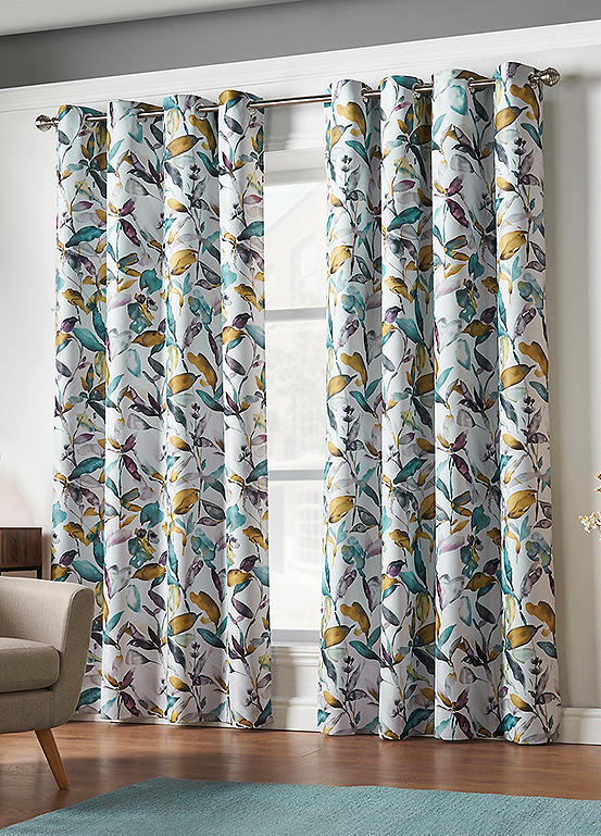 Giverny Pair of Eyelet Blackout Curtains by Alan Symonds | Look Again