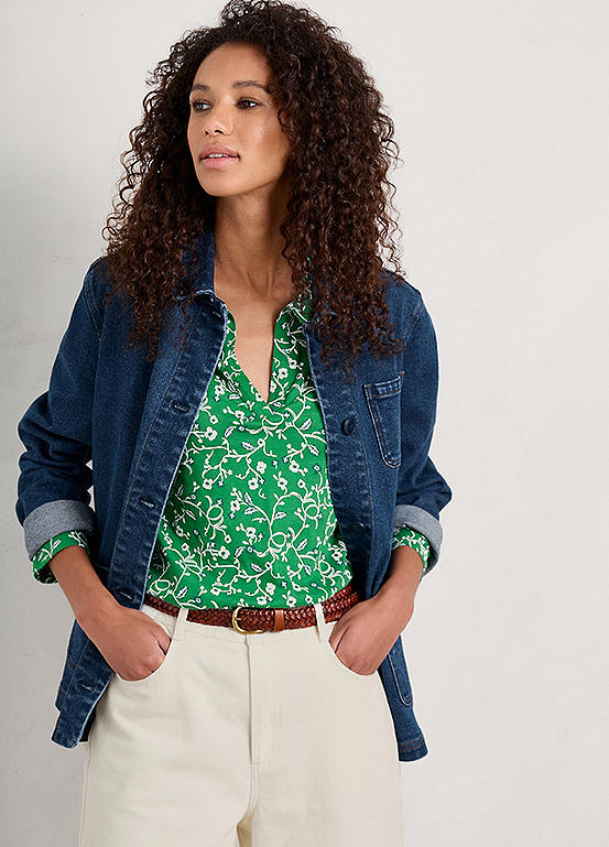Green Misty Sky Shirt by Seasalt Cornwall | Look Again