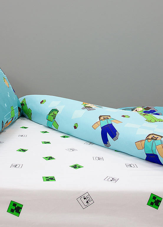Grids Fitted Sheet by Minecraft | Look Again