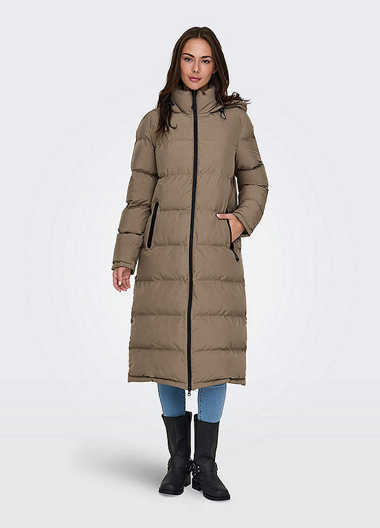 High Collar Puffer Coat by Only | Look Again