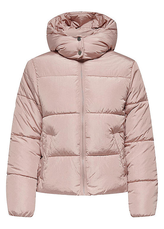 Hooded Fitted Puffer Jacket by Only | Look Again